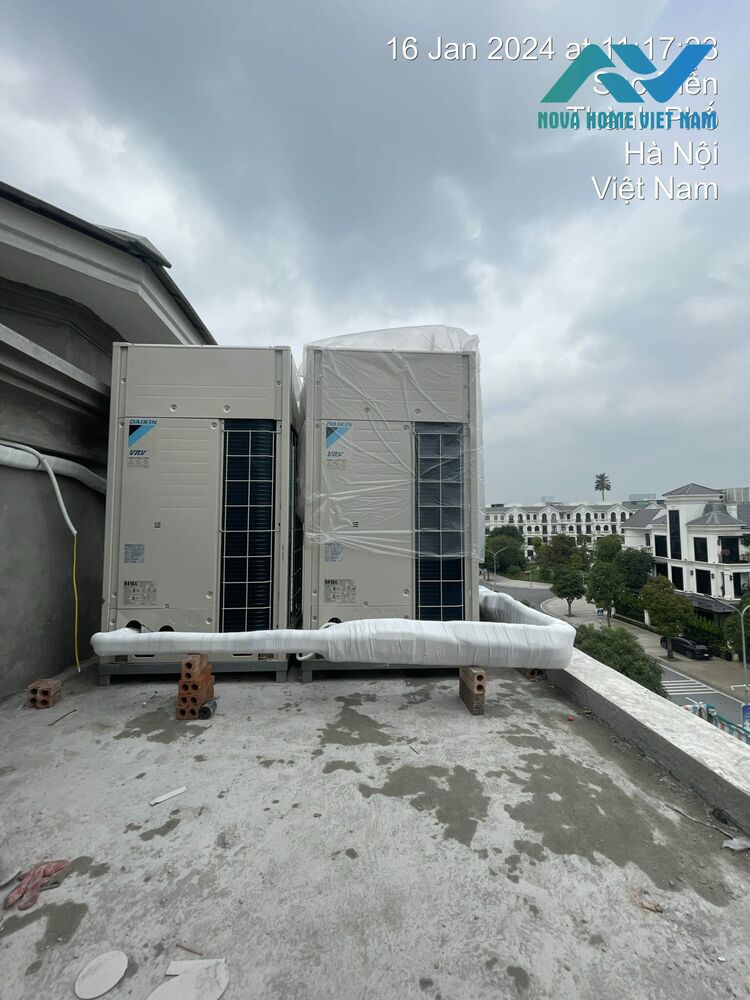Lắp đặt điều hoà trung tâm VRV Daikin tại Vinhome Ocean Park 1 - Điều hòa âm trần Hà Nội